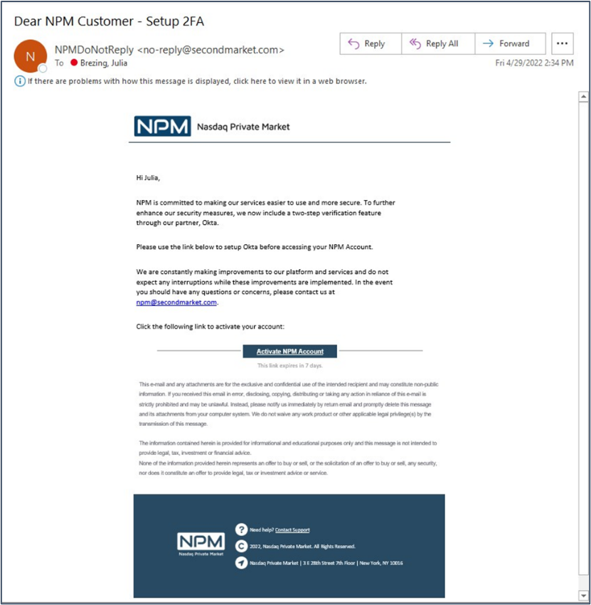 Activation Instructions Required For Login To The Npm Platform